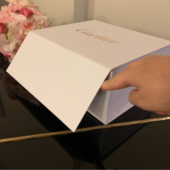 Cartier | Party Supplies | Cartier Box Empty White Magnetic Closure ...